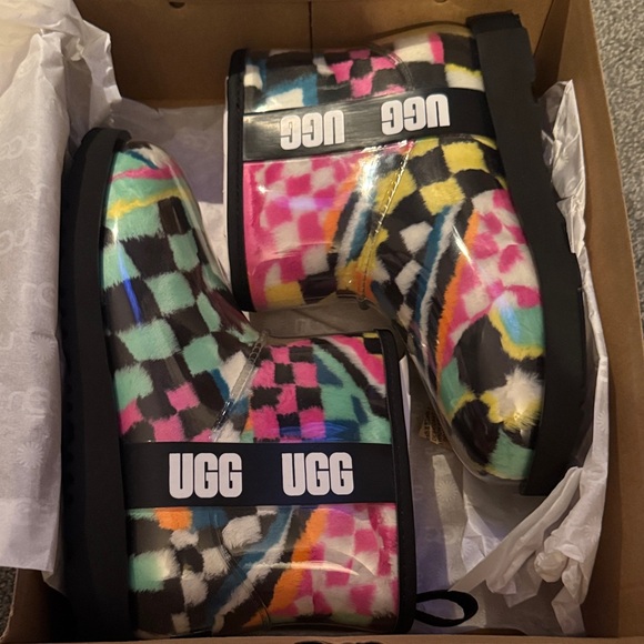 UGG | Shoes | Ugg Kids Multicolor Checkered Boots | Poshmark